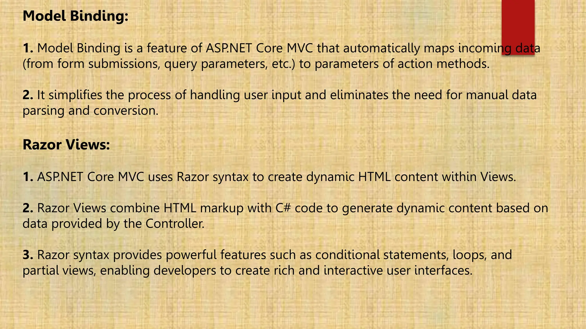 Introduction To Asp Core Mvc And The Mvc Pattern Pptx