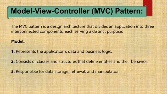 Introduction To Aspnet Core Mvc And The Mvc Patternpptx