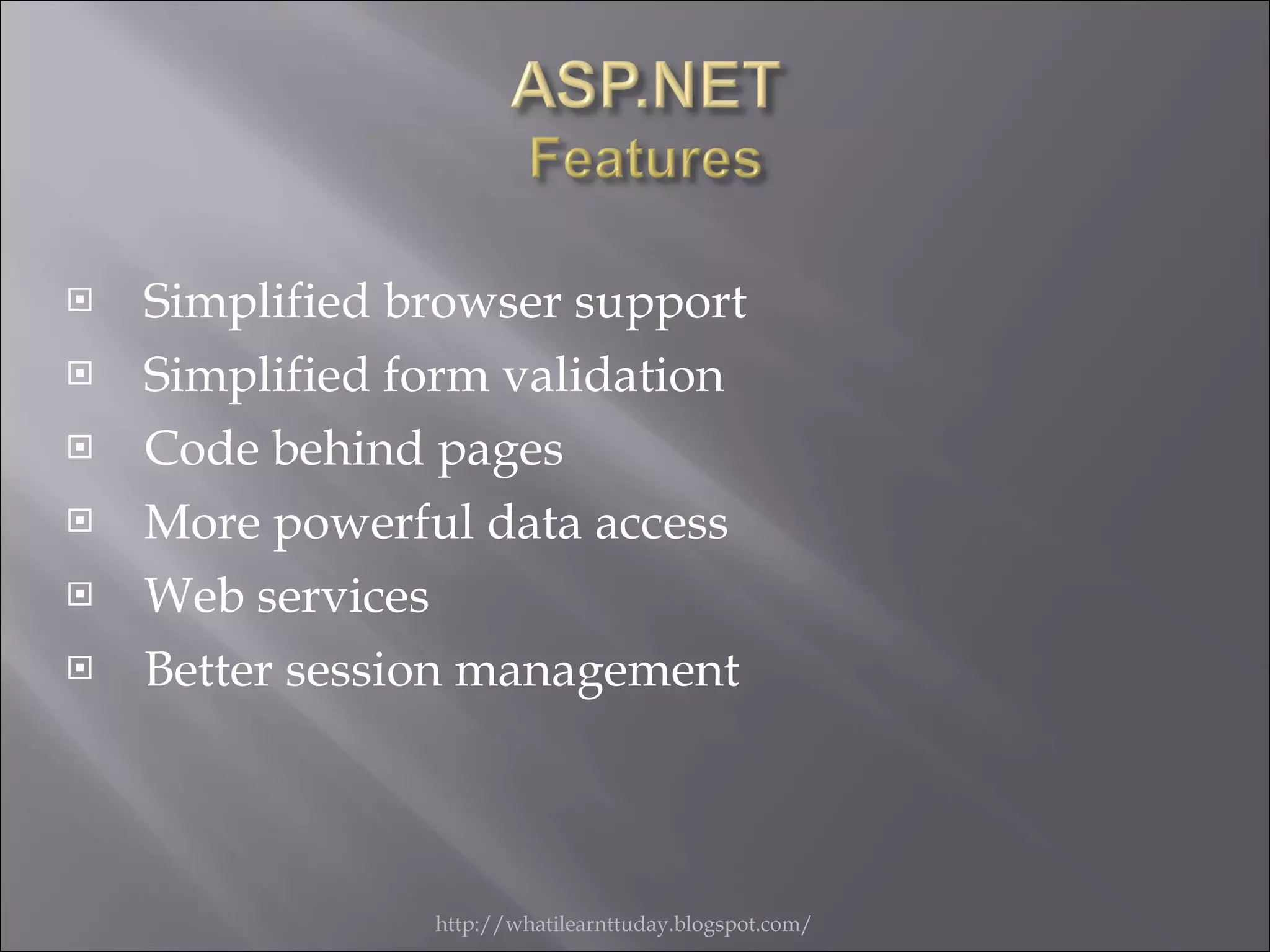 Introduction to asp.net