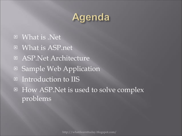 Introduction to asp.net