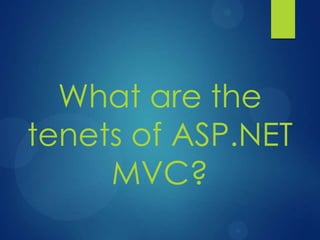 Introduction to asp.net mvc | PPT