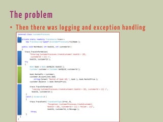 Introduction to Aspect Oriented Programming in .NET with PostSharp by Zubair Ahmed | PPTX