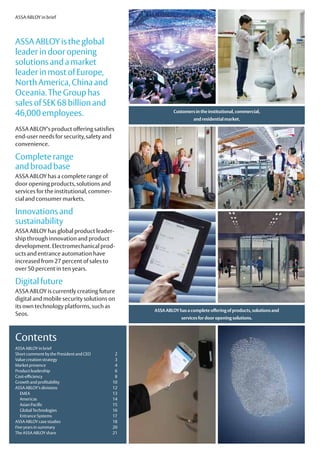 Introduction to ASSA ABLOY - short version of Annual Report 2015 | PDF