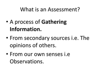 Introduction to assessment | PPTX