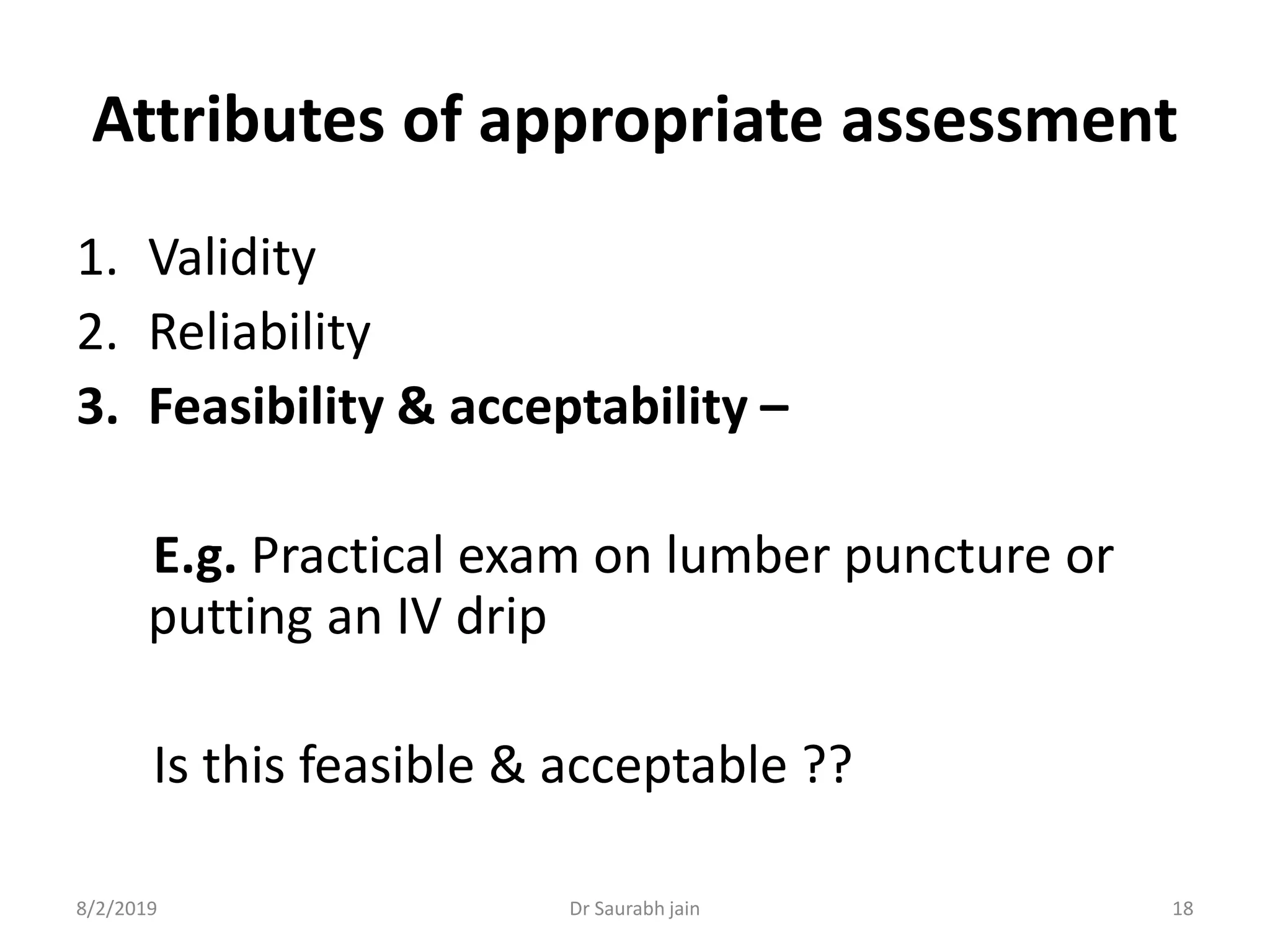 Introduction to assessment in medical education training | PPTX