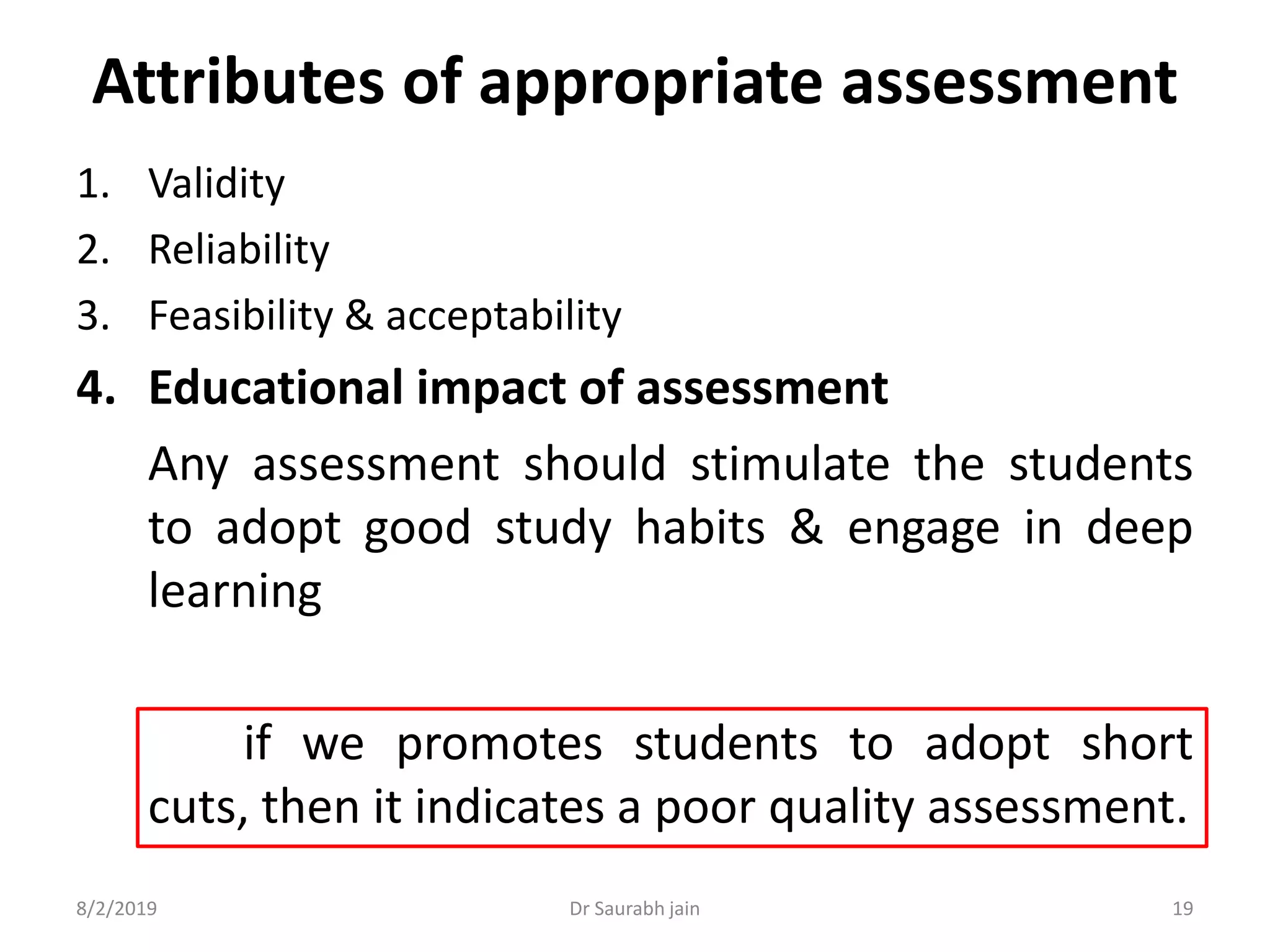 Introduction to assessment in medical education training | PPTX