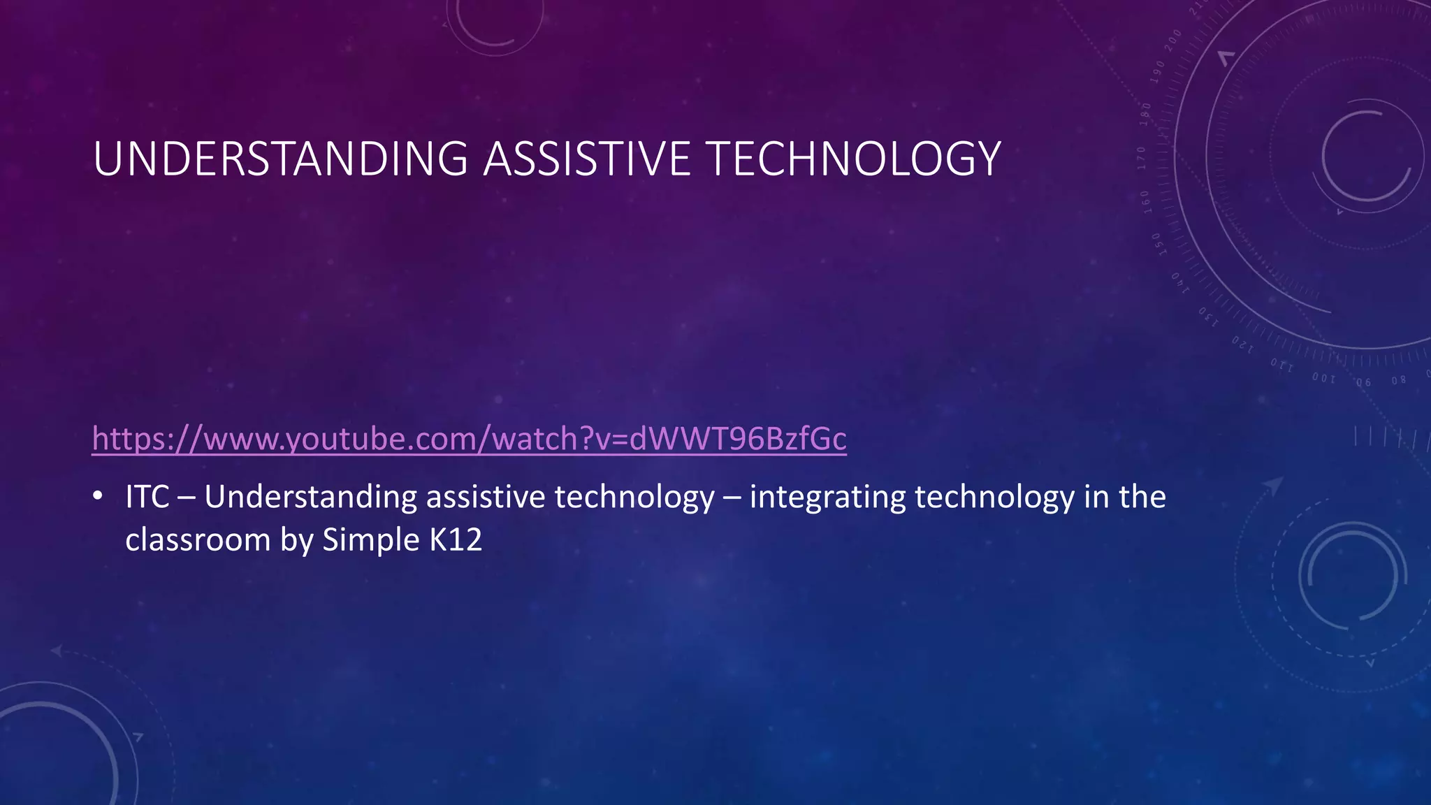 Introduction to assistive technology | PPTX | Special Education | Education