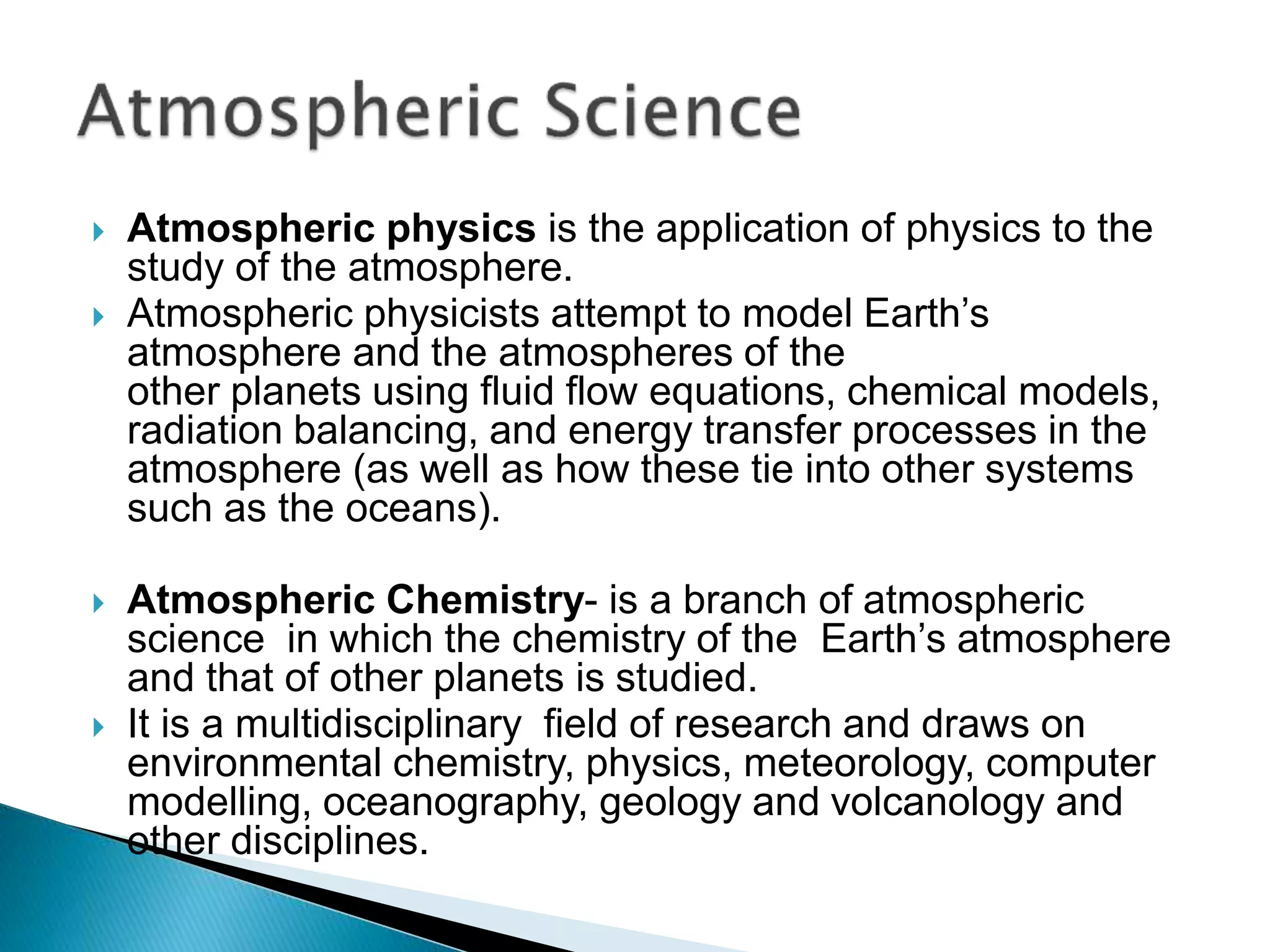 Introduction to atmospheric science | PPTX