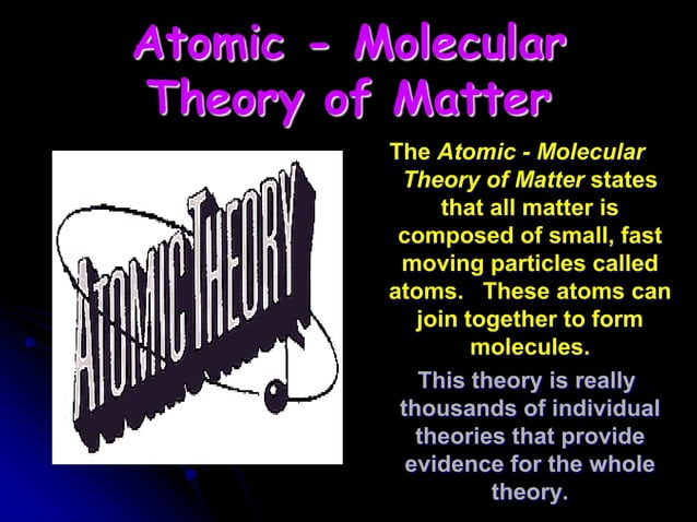 Introduction To Atomic Theory Ppt Pptx Chemistry Science