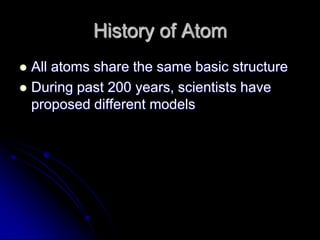 Introduction to atomic theory ppt | PPTX