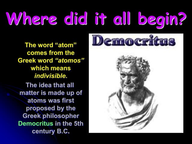 Introduction to atomic theory ppt | PPTX | Chemistry | Science