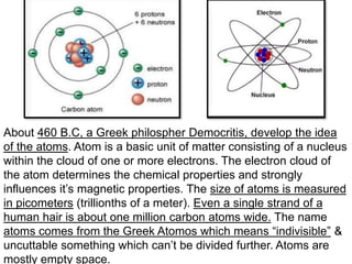 Atom, Ion, Molecule and Free Redical | PPT