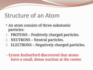 Introduction to Atoms, Elements and Molecules.pptx