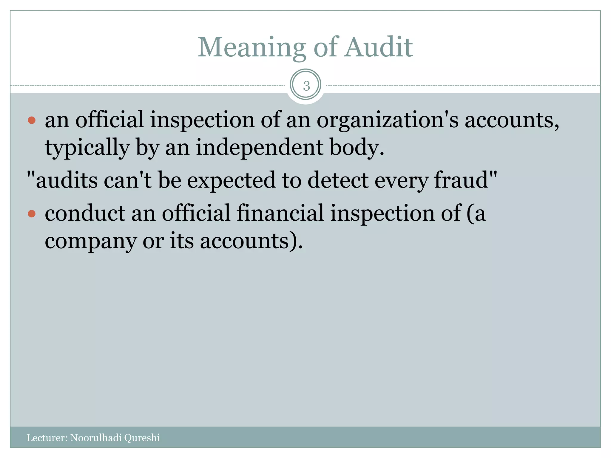Auditing (Introduction to Auditing) | PPTX