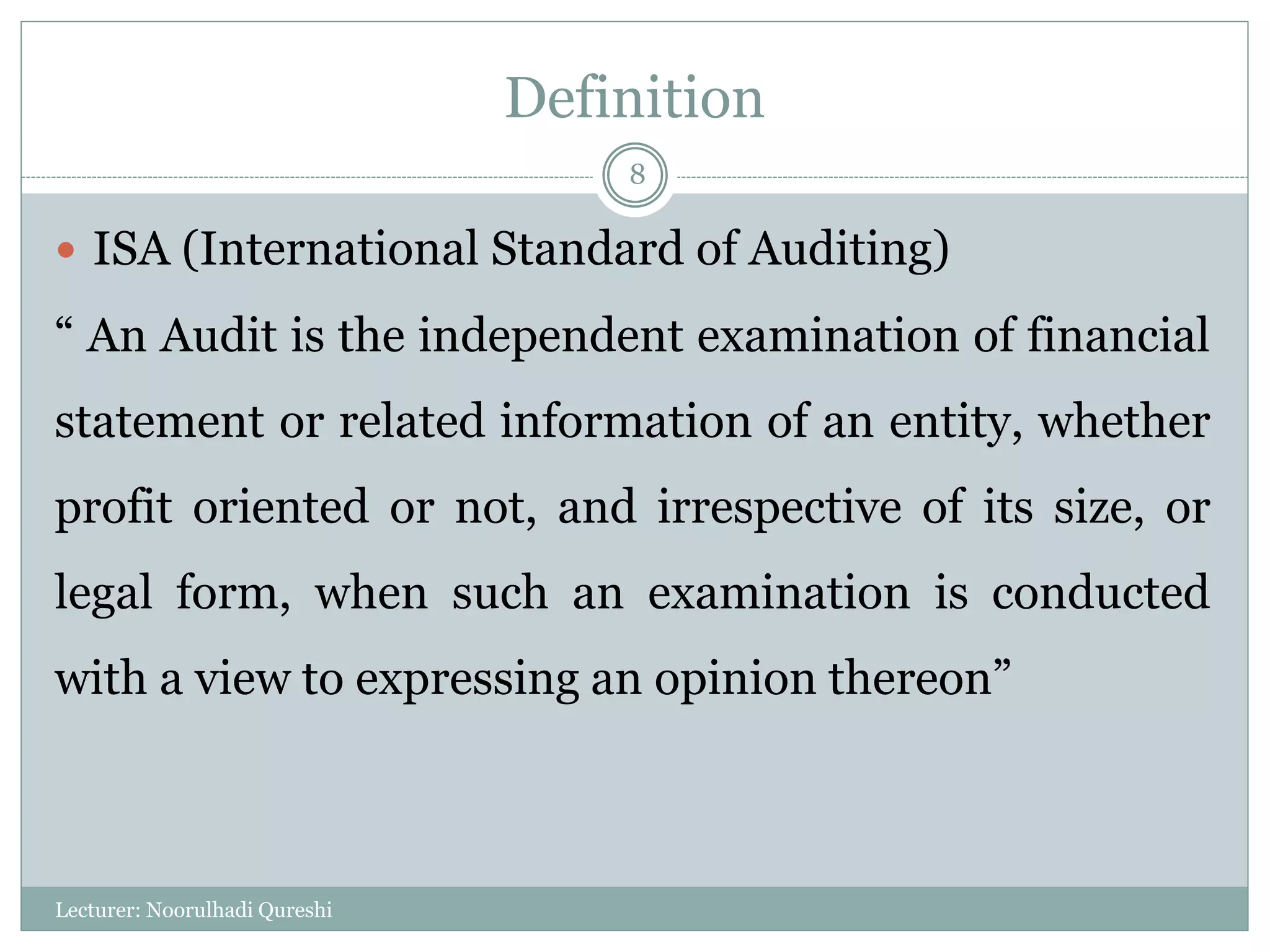 Auditing (Introduction to Auditing) | PPTX