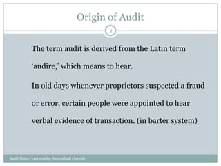 Auditing (Introduction to Auditing) | PPTX