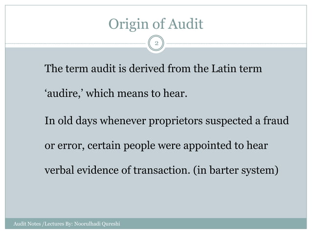 Auditing (Introduction to Auditing) | PPTX