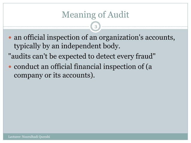 Auditing (Introduction to Auditing) | PPTX