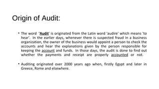 Introduction to Auditing | PPT