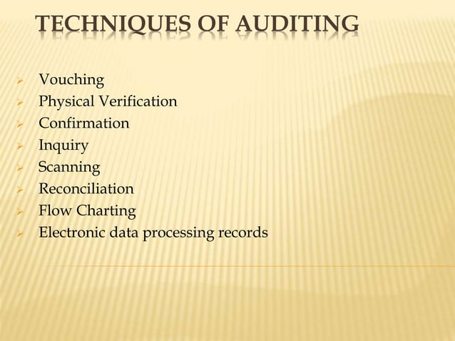 Introduction To Auditing Meaning Objects And Techniques Ppt