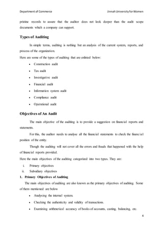 Introduction to Auditing Report | DOCX