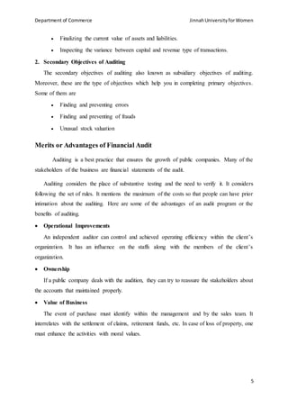 Introduction to Auditing Report | DOCX