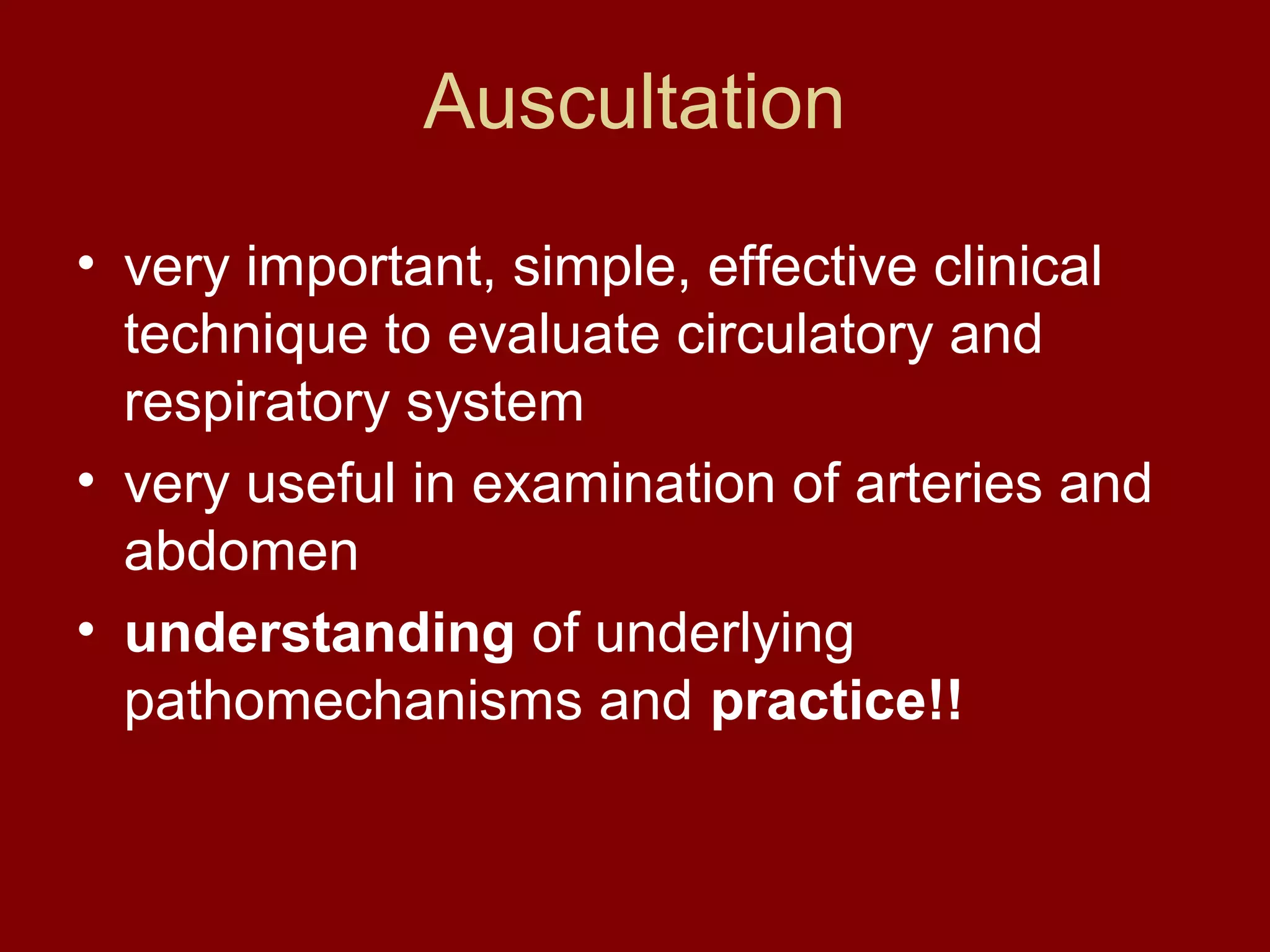 Introduction to auscultation | PPT