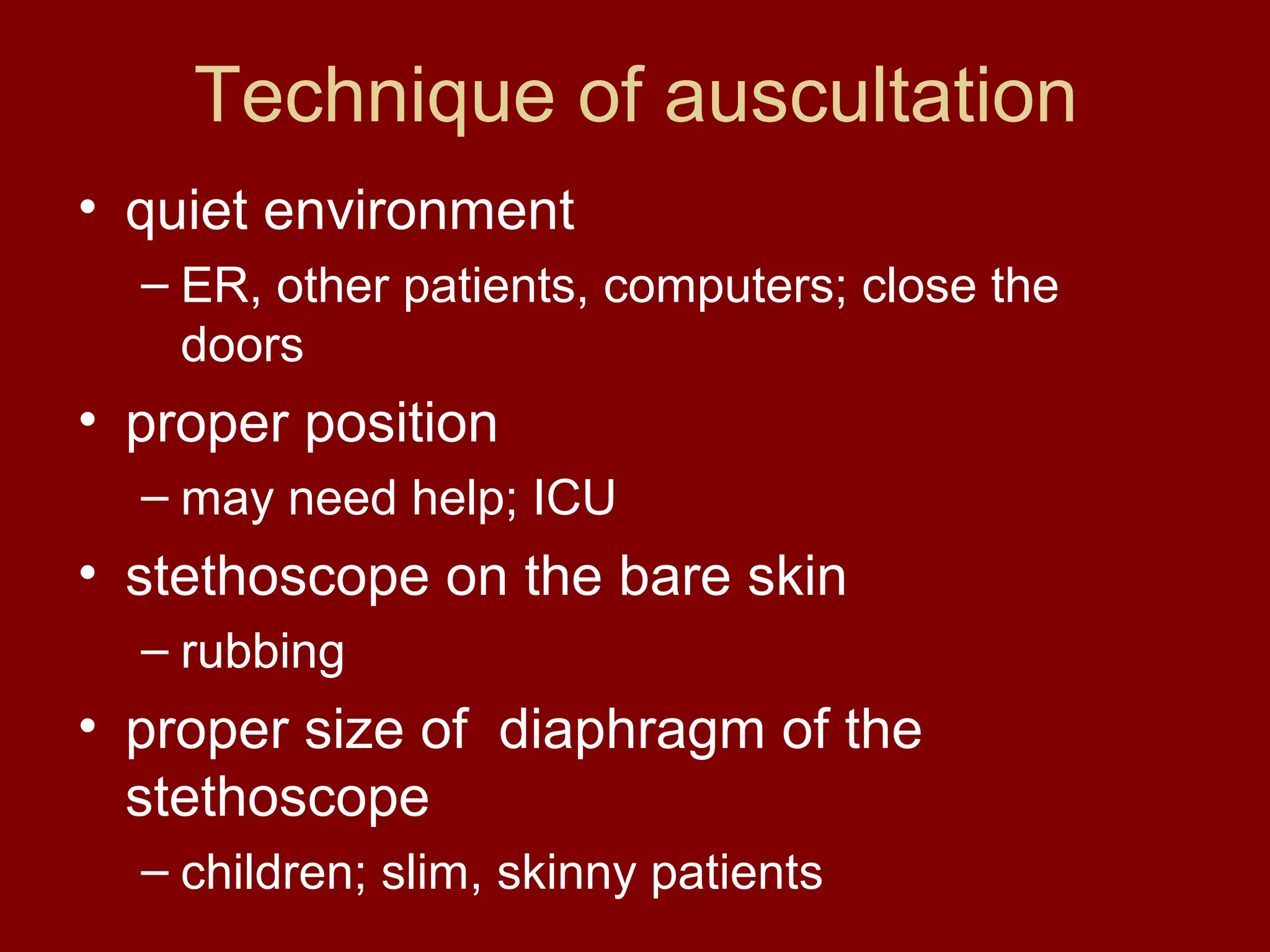 Introduction to auscultation | PPT