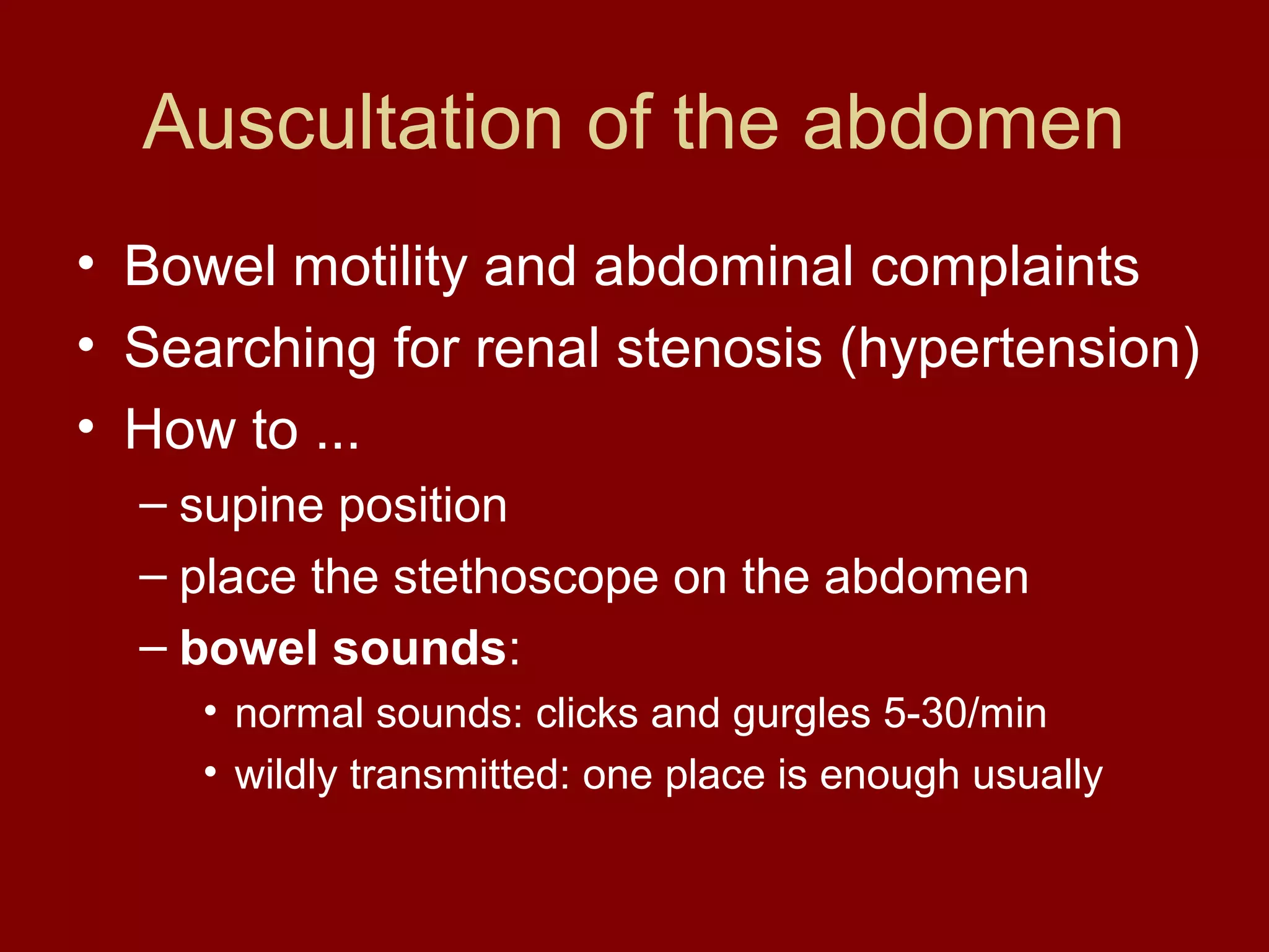 Introduction to auscultation | PPT