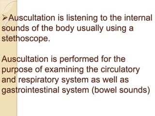 Introduction to auscultation | PPTX