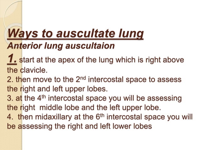 Introduction to auscultation | PPTX | Lung and Respiratory Health ...