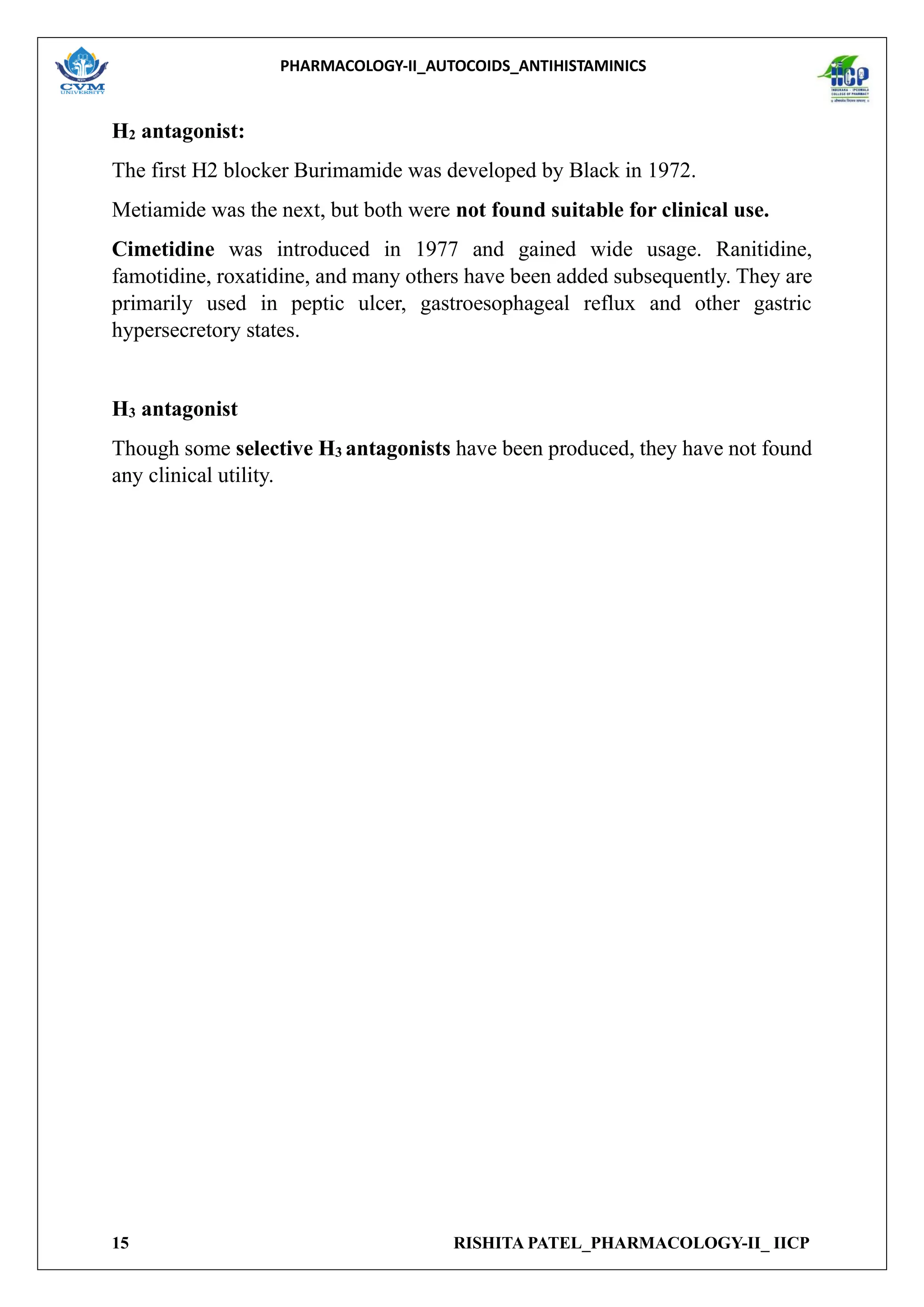 Introduction to Autocids And Histamine and Antihistamine.pdf