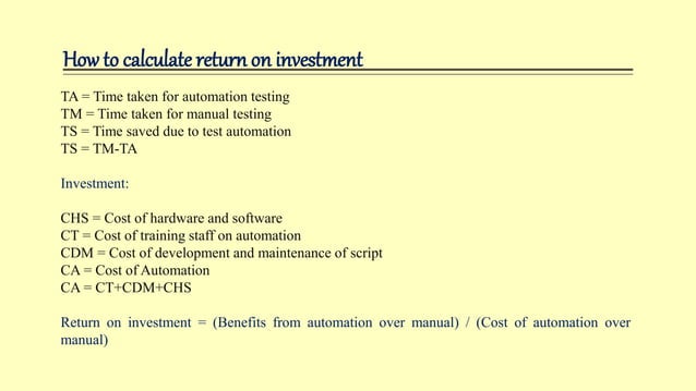 Introduction to automated testing life cycle methodology | PPT