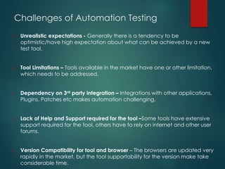 Introduction to Automation Testing | PPTX