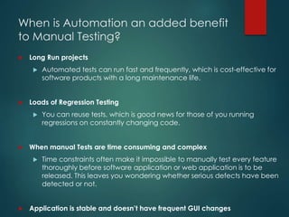 Introduction to Automation Testing | PPTX