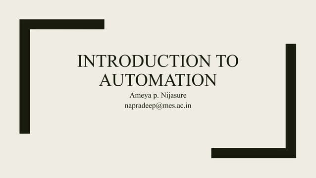 Introduction to automation - Module 01 | PDF | Operating Systems | Computer Software and ...
