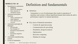 Introduction to automation - Module 01 | PDF