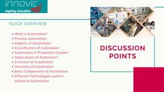 Introduction To Automation / Overview of Industrial Automation | PDF
