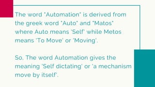Introduction To Automation / Overview of Industrial Automation | PDF