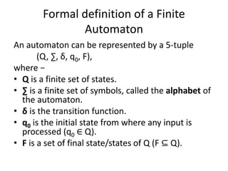 Introduction to automaton ppt | PPTX