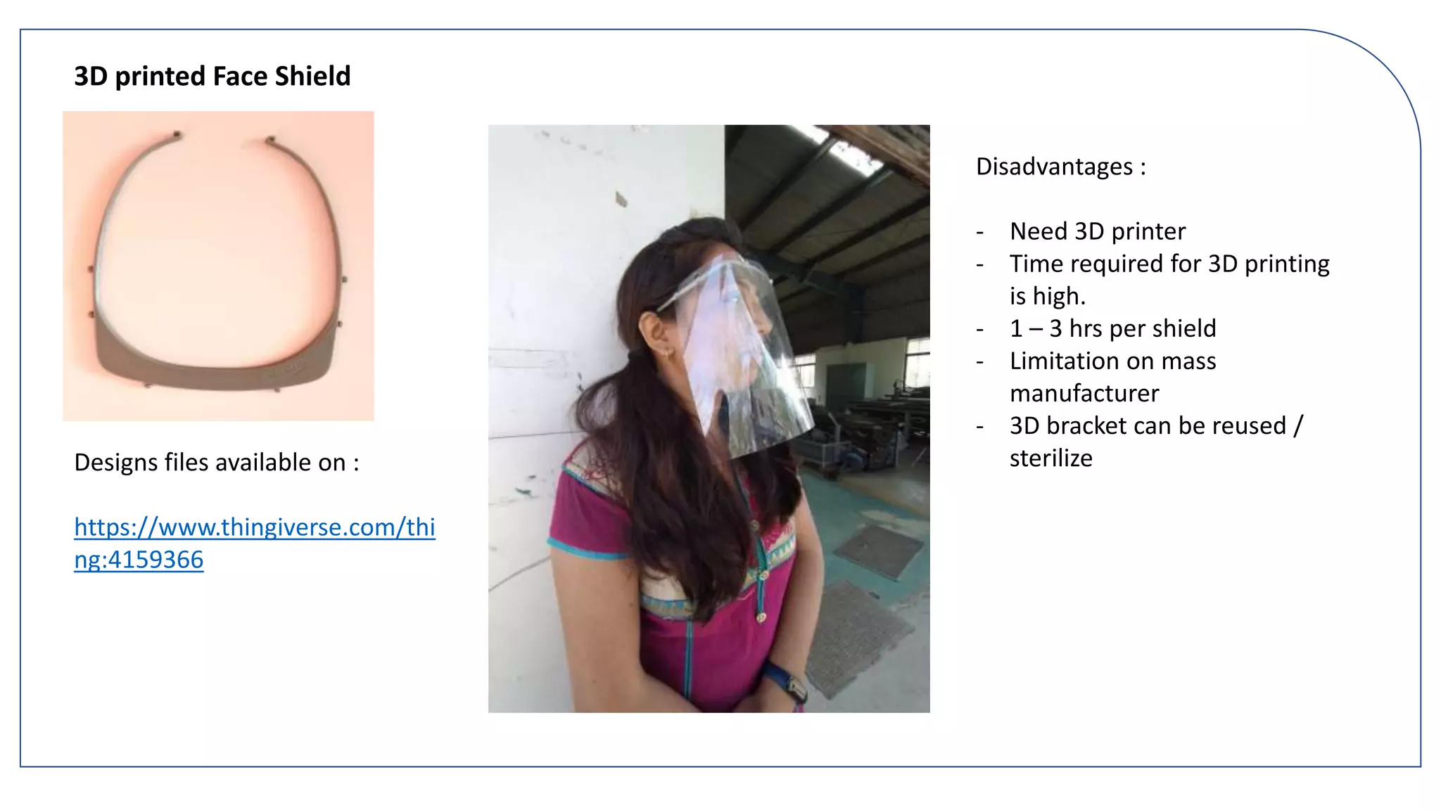 Introduction to available designs of face shields and masks | PPTX