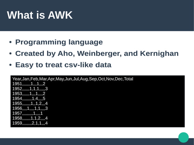 Introduction to AWK | PPT