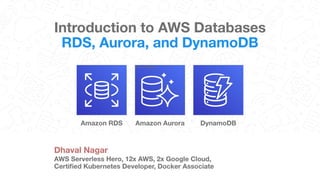 Introduction to AWS Cloud Databases [Apr 2020] | PDF