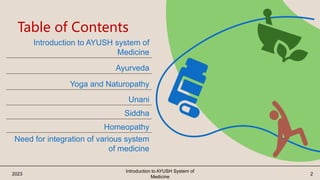 Introduction to AYUSH System of Medicine | PPTX