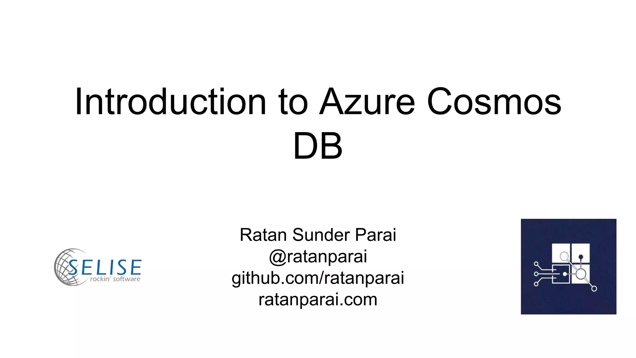 Introduction to azure cosmos db | PPTX