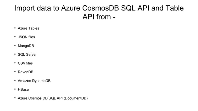 Introduction to azure cosmos db | PPTX