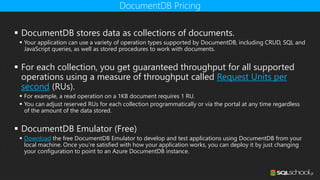 Introduction to azure document db | PDF | Web Development | Internet
