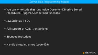 Introduction to azure document db | PDF | Web Development | Internet
