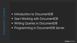 Introduction to azure document db | PPT