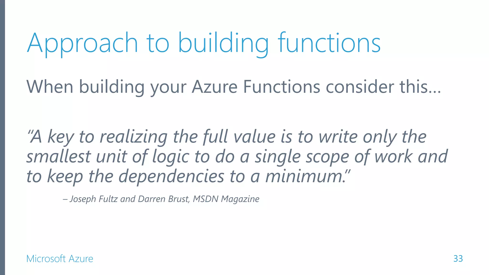 Introduction to Azure Functions | PPTX